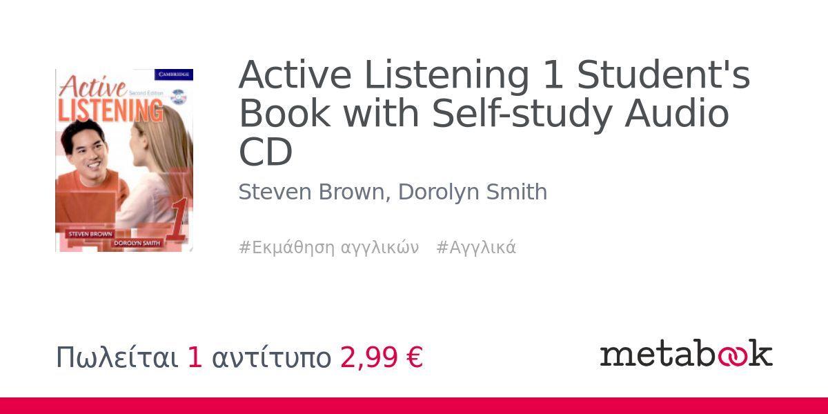 Active Listening 1 Student's Book with Self-study Audio CD: Steven ...