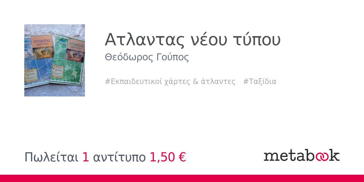 Ατλαντας νέου τύπου: Θεόδωρος Γούπος | metabook.gr