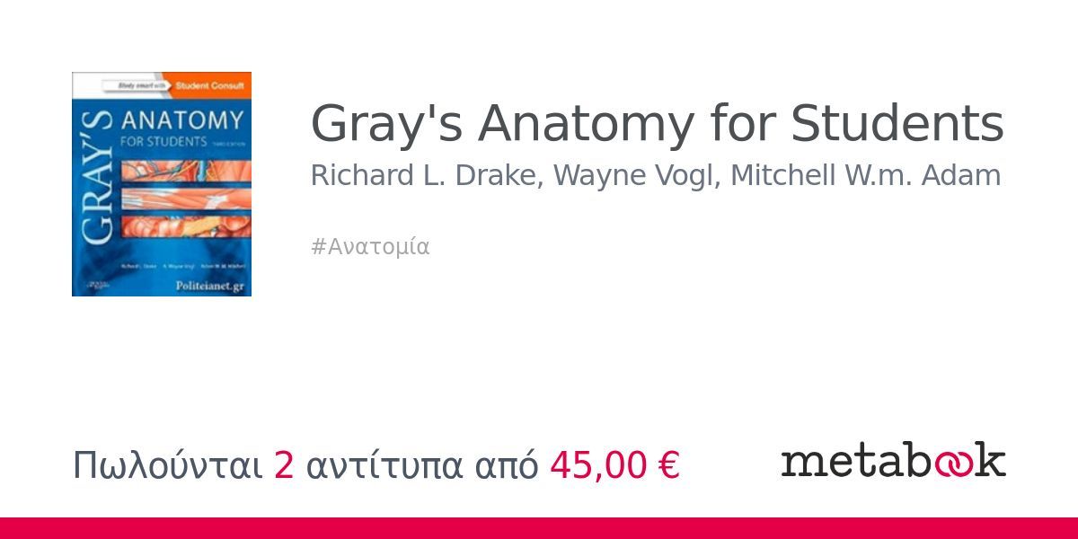 Gray's Anatomy for Students: Richard L. Drake, Wayne Vogl, Mitchell W.m ...