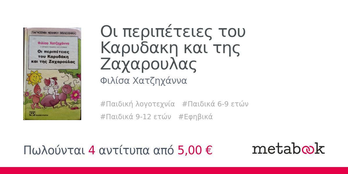 Οι περιπέτειες του Καρυδακη και της Ζαχαρουλας: Φιλίσα Χατζηχάννα ...