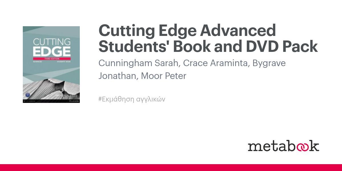 Cutting Edge Advanced Students' Book and DVD Pack: Cunningham Sarah ...