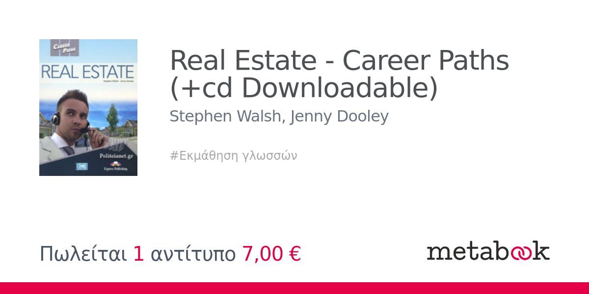 Real Estate - Career Paths (+cd Downloadable): Stephen Walsh, Jenny ...